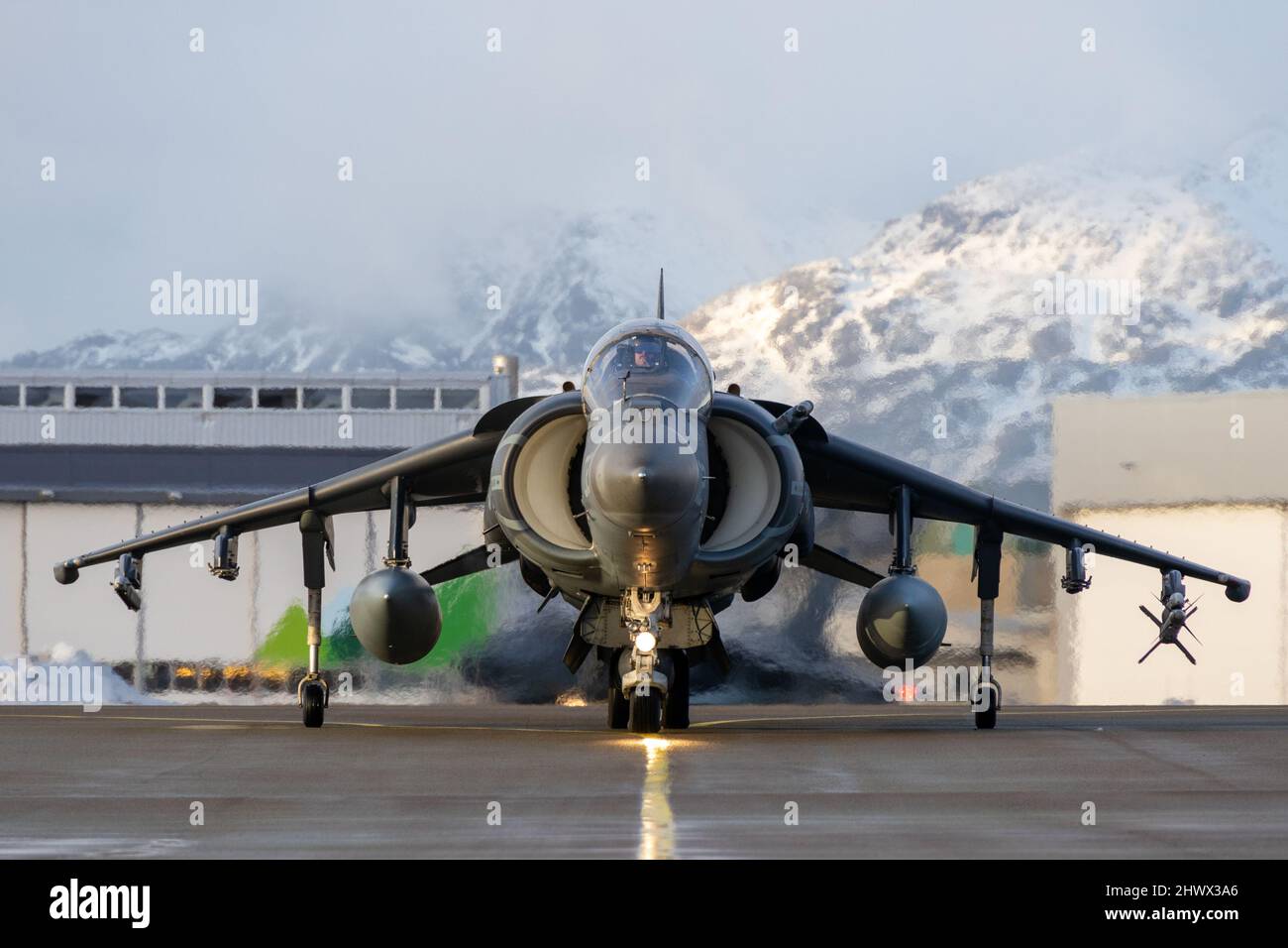 U.S. Marine Corps AV-8B Harrier IIs assigned to Marine Attack Squadron ...