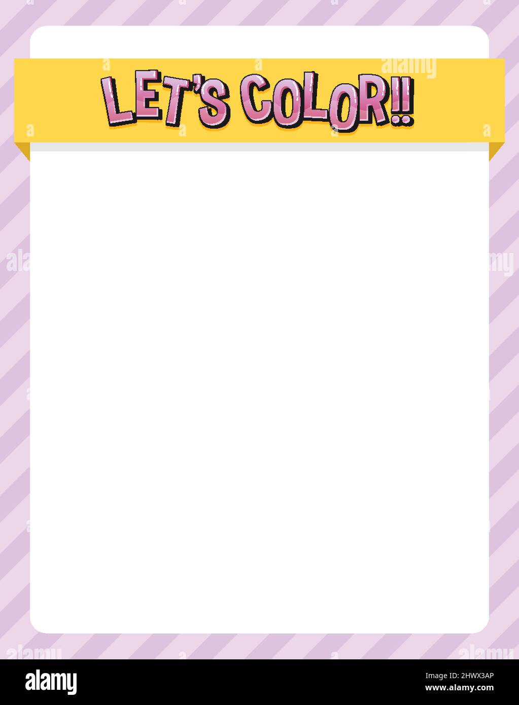 Cute blank violet color border for worksheet illustration Stock Vector ...