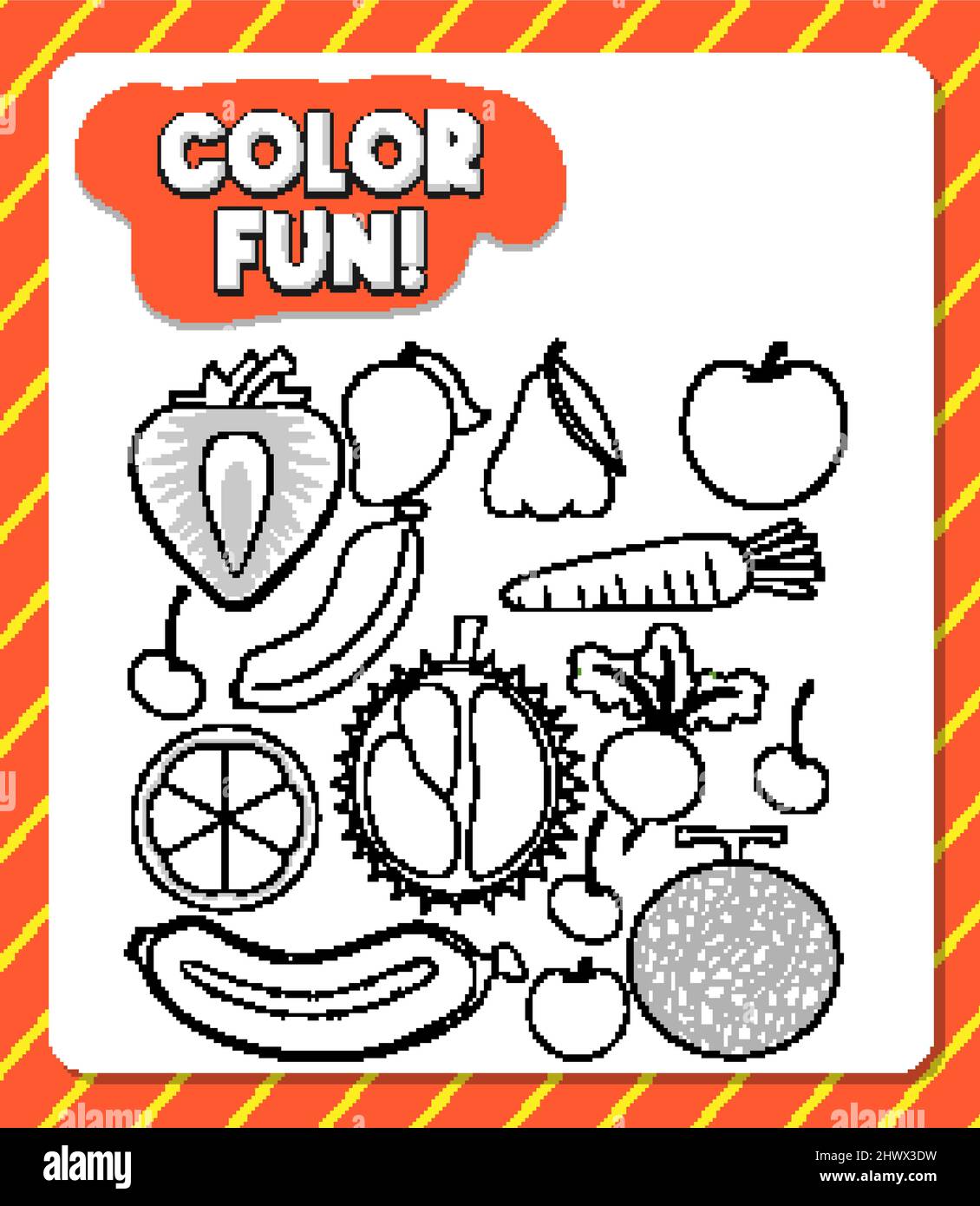 Colouring worksheet for student illustration Stock Vector Image & Art ...