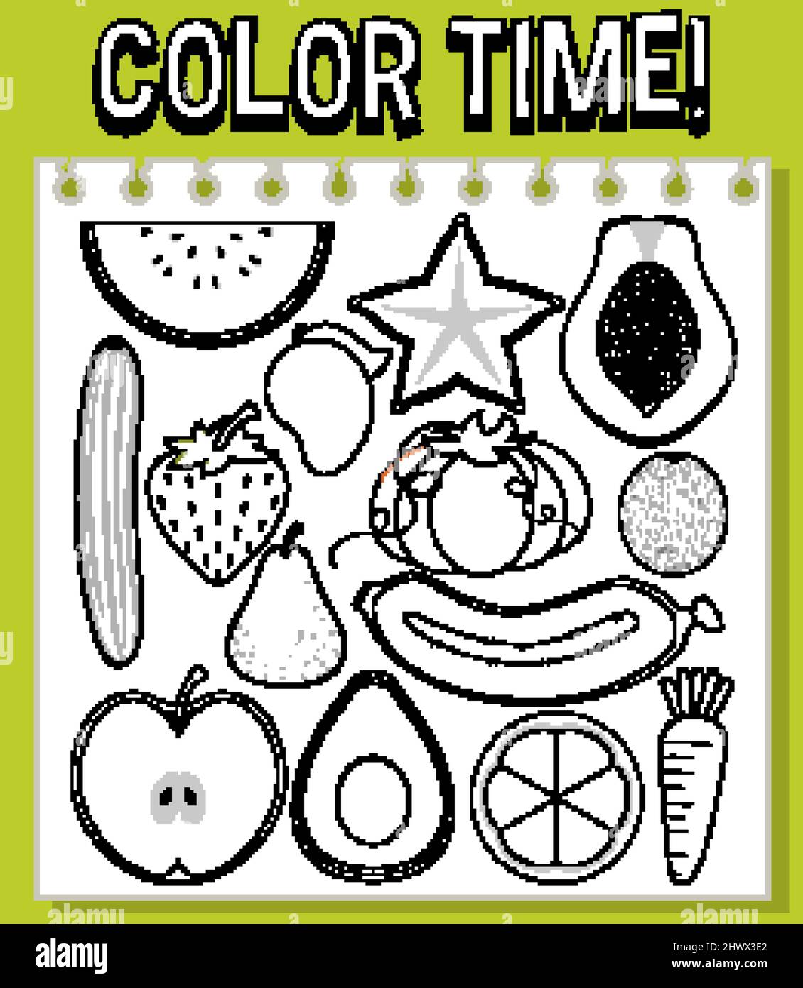 Colouring worksheet for student illustration Stock Vector Image & Art ...