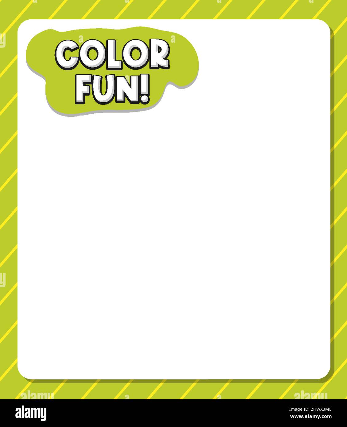 Worksheets template with color fun! text illustration Stock Vector ...