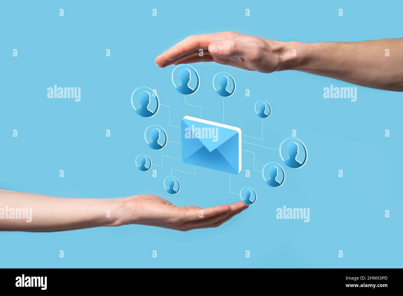 Email and user icon,sign,symbol marketing or newsletter concept ...