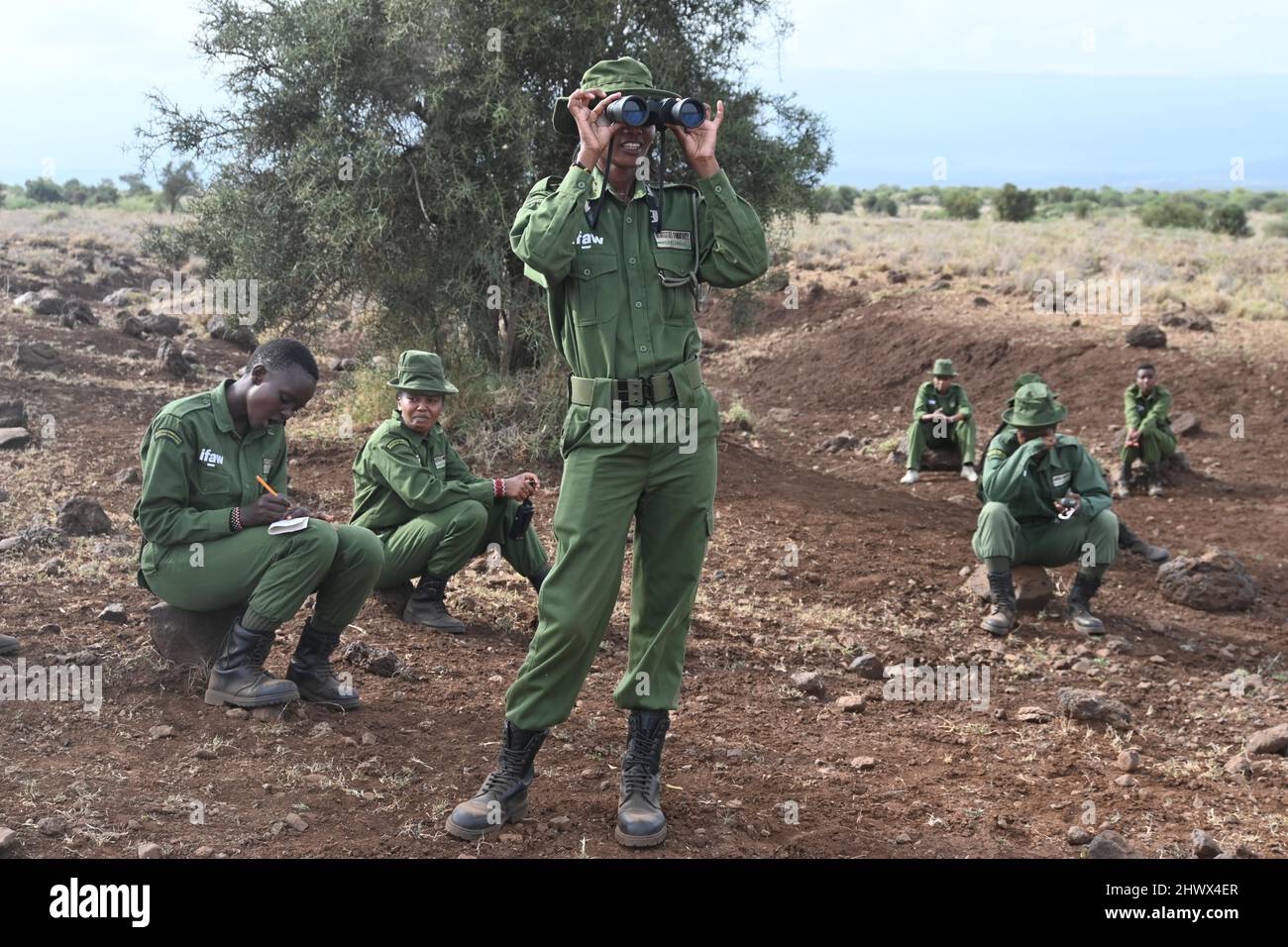 Members of the Team Lioness all-female group of rangers fighting ...