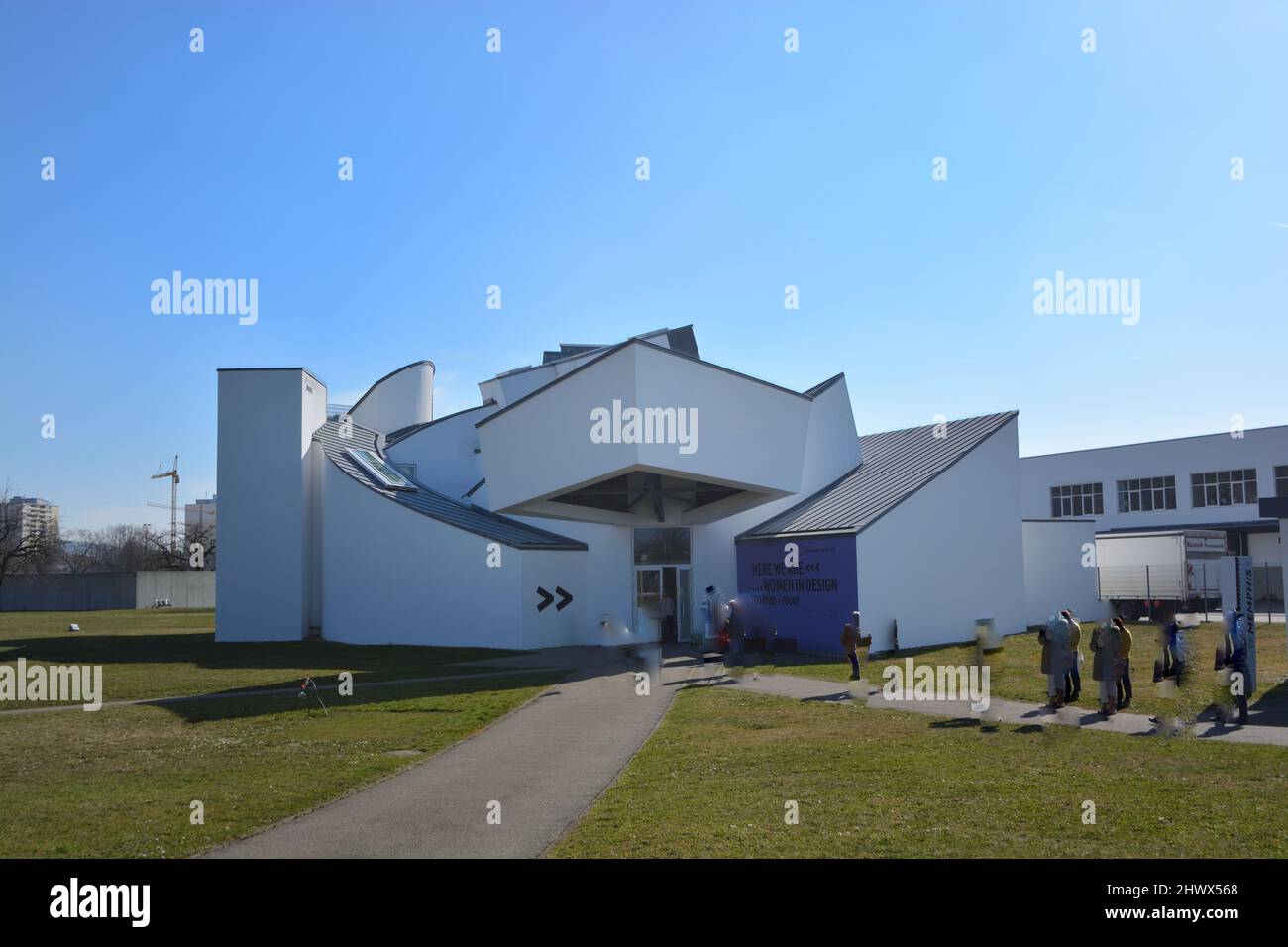 WEIL AM RHEIN, GERMANY - Exterior view of Vitra Design Museum, designed ...