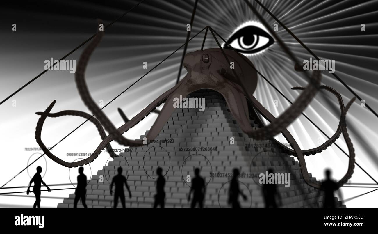 Masonic Sign and Pyramid - 3D Rendering Stock Photo - Alamy