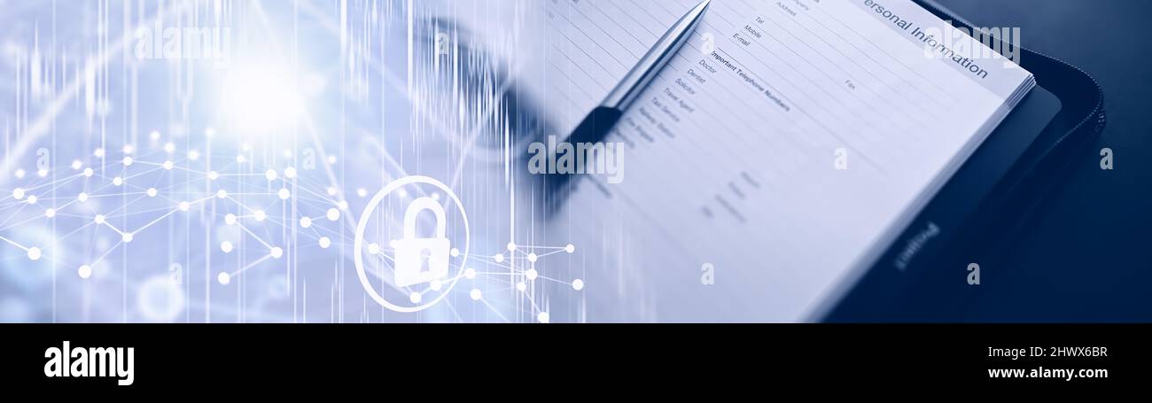 Filling out a form with personal information. Documents in a folder on ...