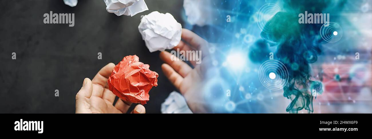 Colored pieces of paper. The concept of creativity and formation of ...