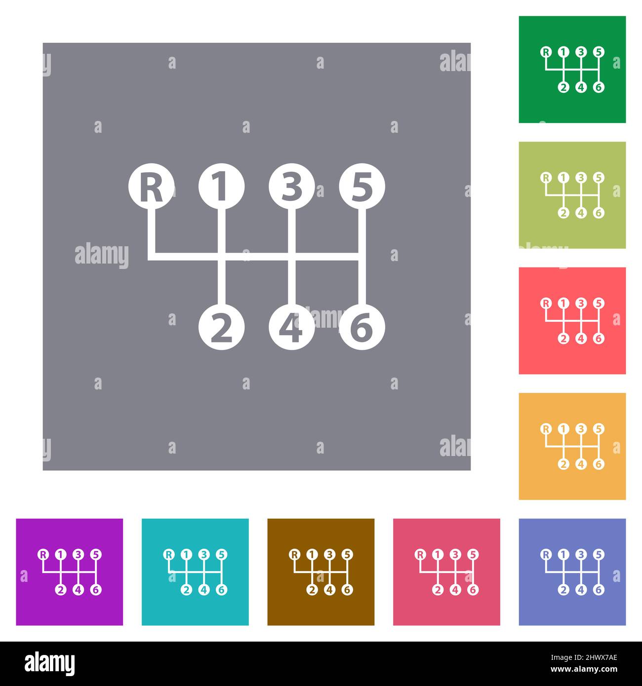 6 speed shifter Stock Vector Images - Alamy
