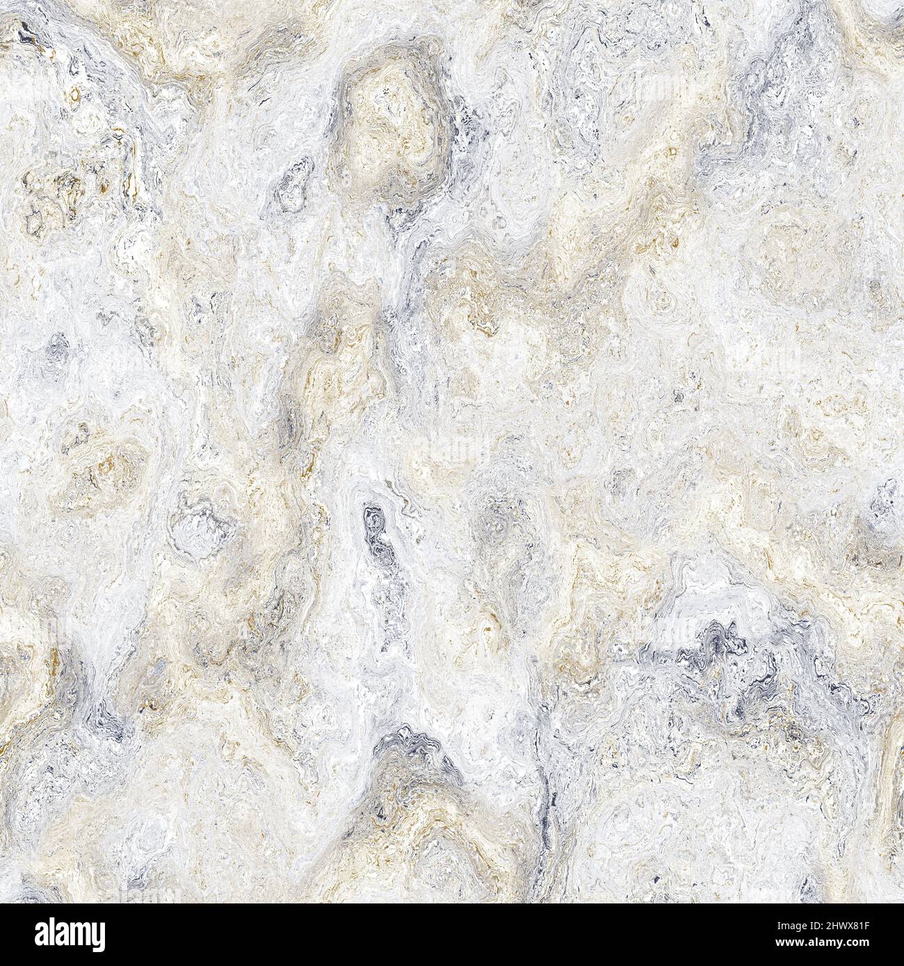 White tonal marbled seamless texture. Irregular pale ink blotch paint ...