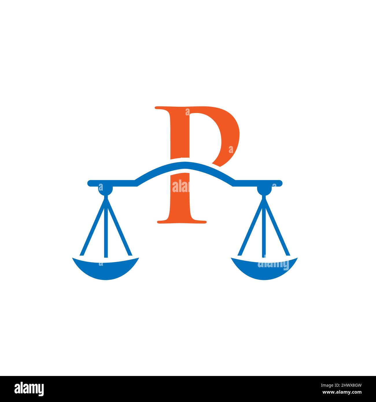 Law Firm Logo Design On Letter P. Lawyer And Justice, Law Attorney ...