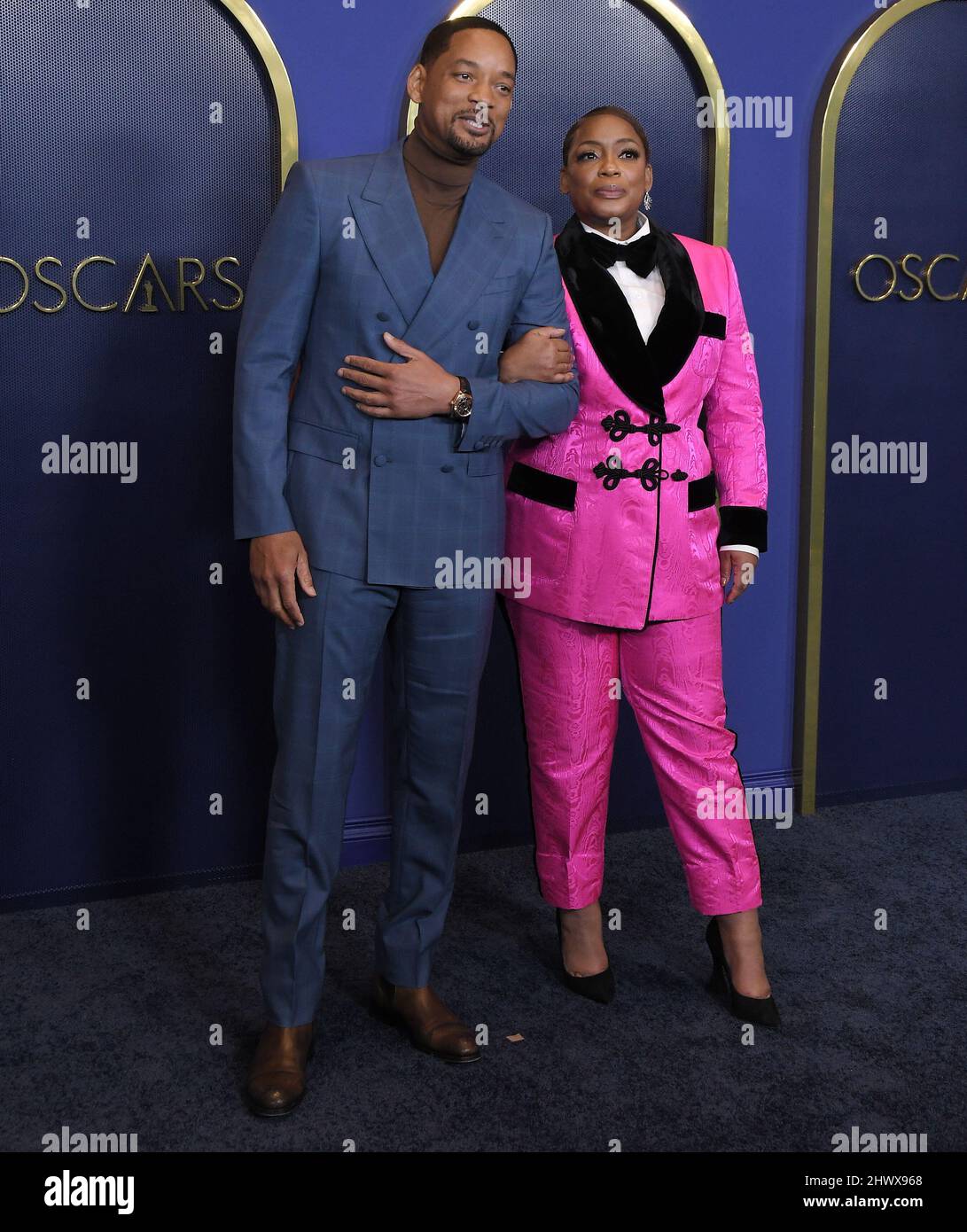 Los Angeles, USA, March 7, 2022. (L-R) Will Smith and Aunjanue Ellis ...