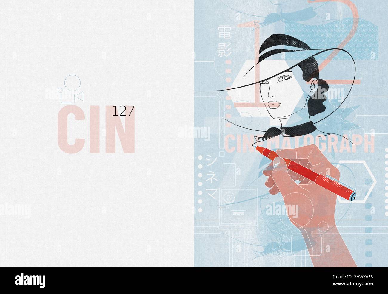 Cinematography theme design, spread with photo, devoted to 127th ...