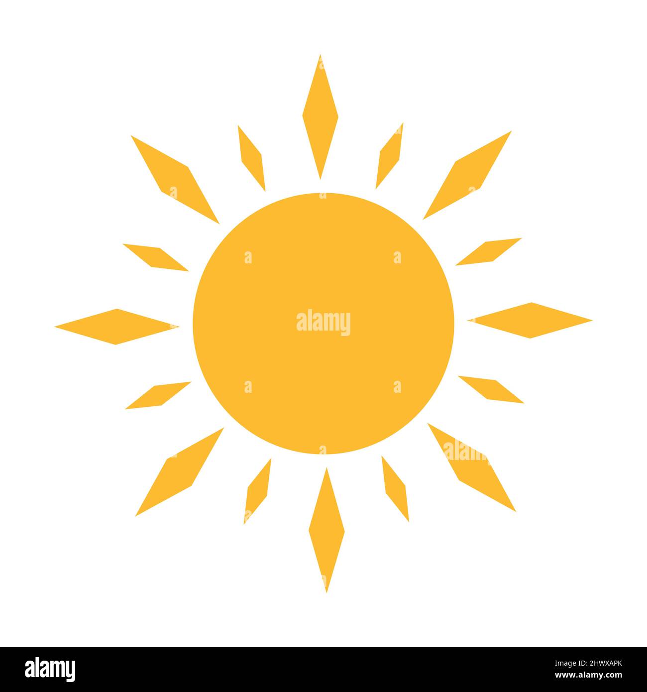 A half sun is setting downwards icon vector sunset concept for graphic ...