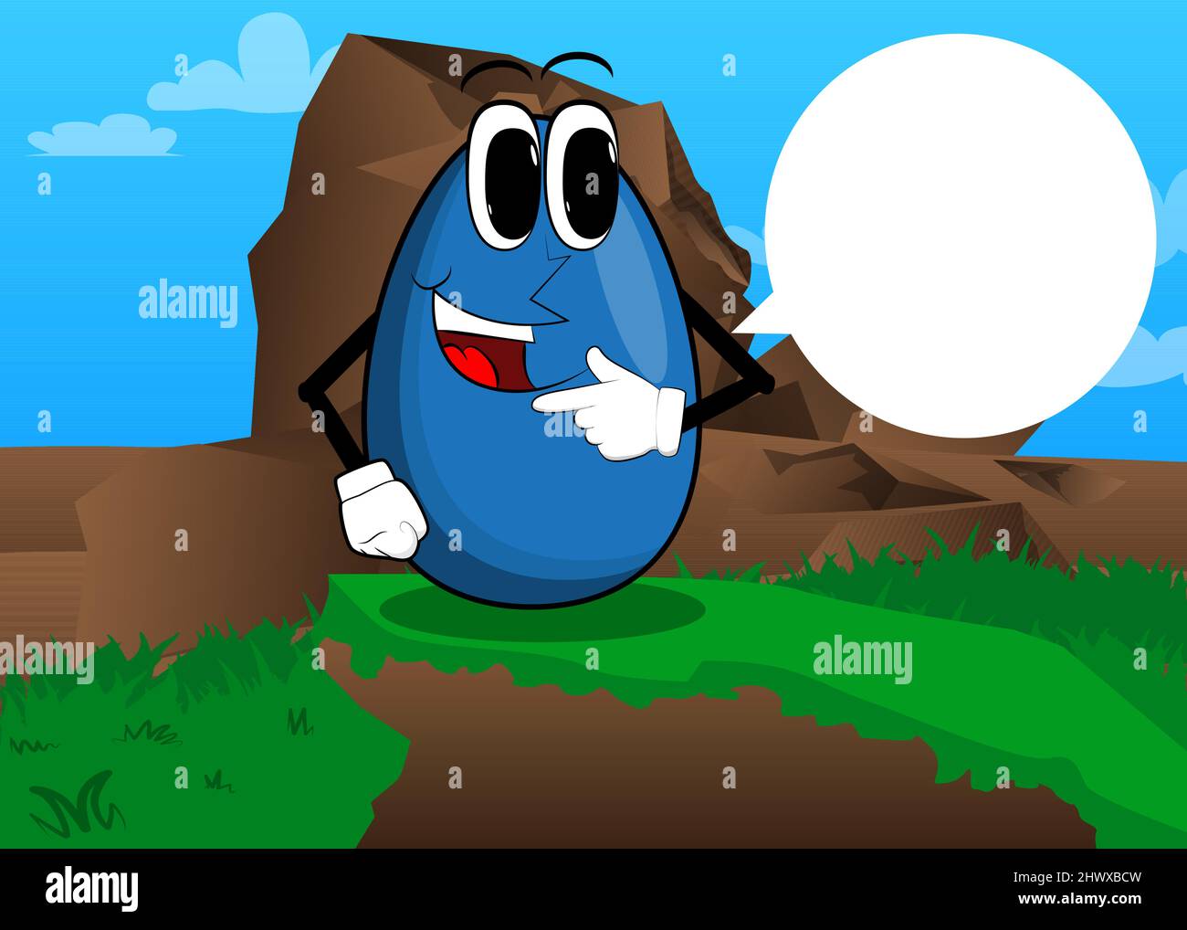 Funny Thinking Cartoon Face