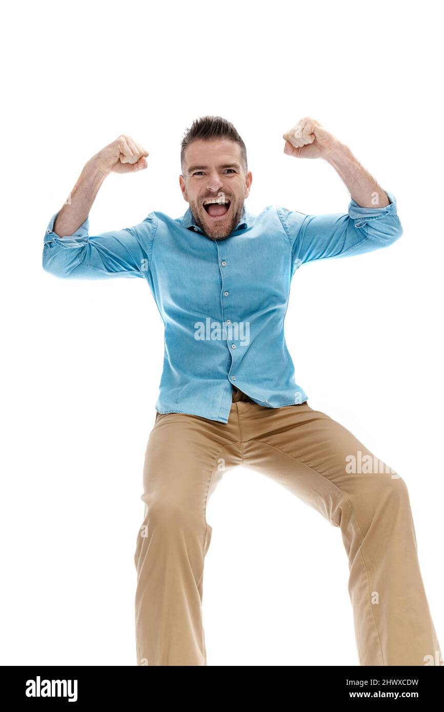 Man Looking Down Low Angle