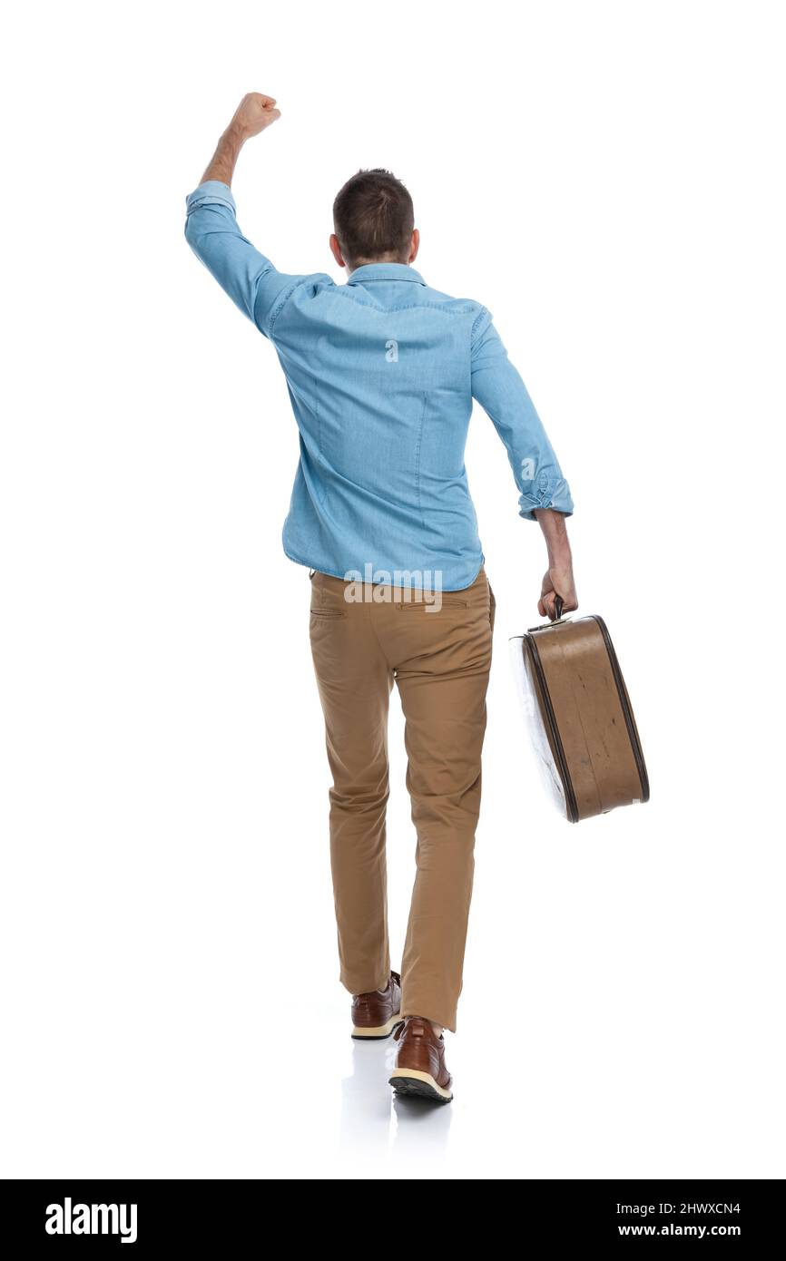 Cartoon Man Walking Away