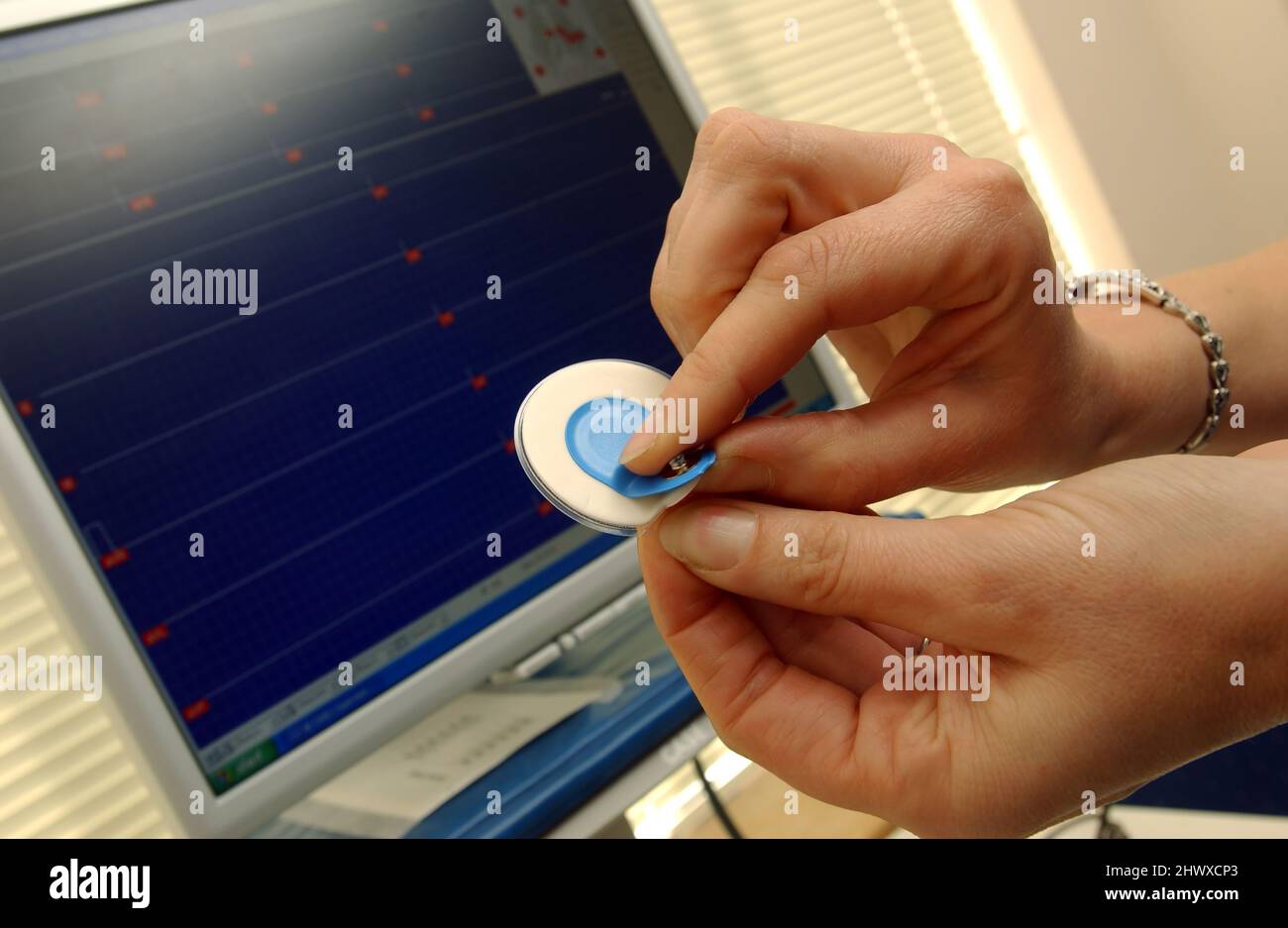 Ecg machine electrodes hi-res stock photography and images - Alamy