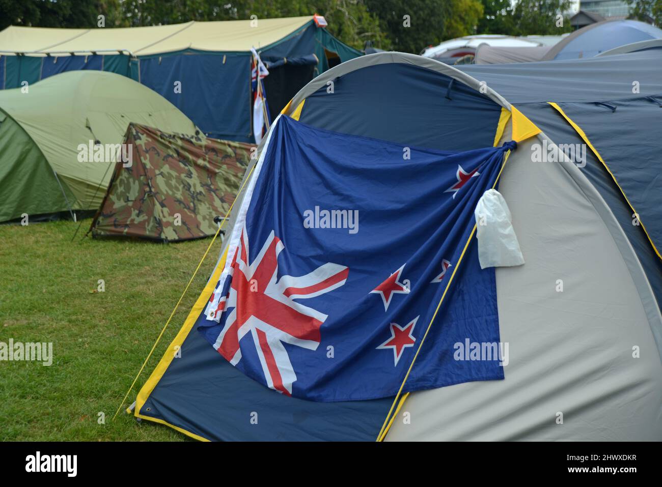 Christchurch, New Zealand, February 22, 2021: An inverted New Zealand ...