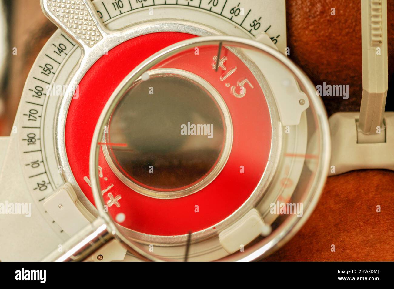 A trial frame is used to find the best lens for a patient with a ...