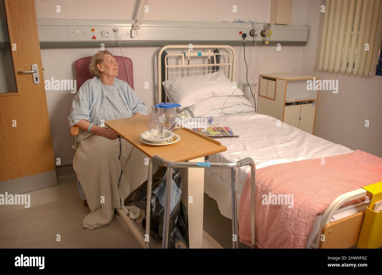 Old woman hospital and model released hi-res stock photography and ...