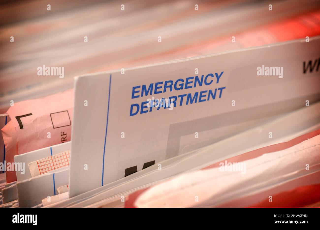 Emergency Department medical records Stock Photo - Alamy