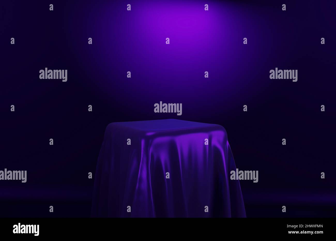 Sophisticated Empty Podium With Cloth And Fabric Dimmed Background ...