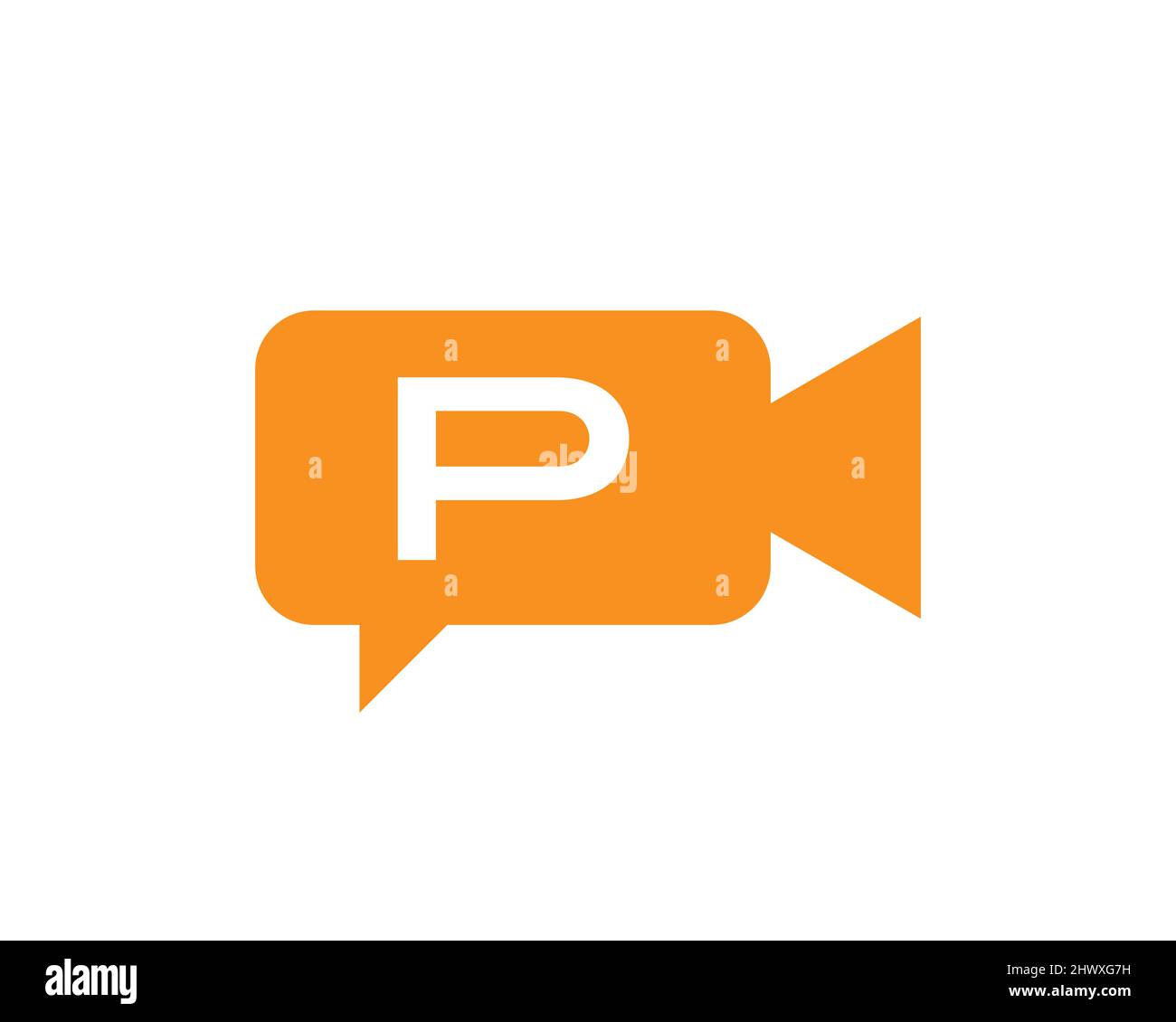 Podcast logo. Media logo design with P letter vector Stock Vector Image ...