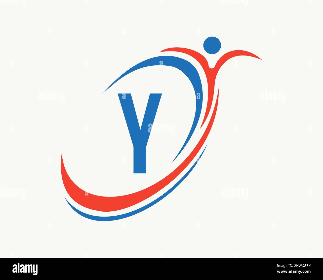 Bio, health icon. Medical logo design with Y letter concept. Fitness ...