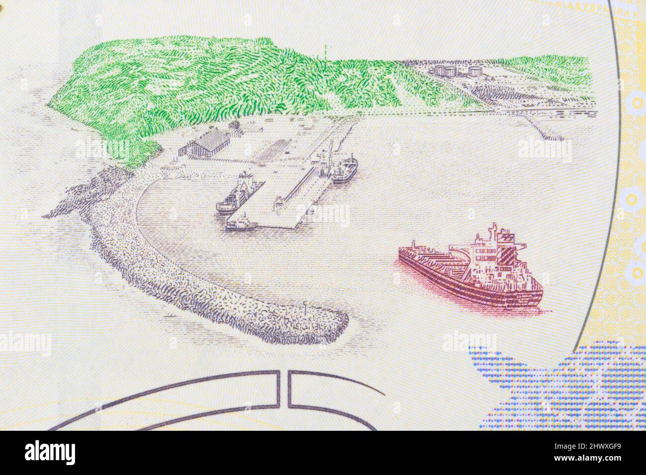 Ship in Port of Ehoala from Malagasy money Stock Photo - Alamy