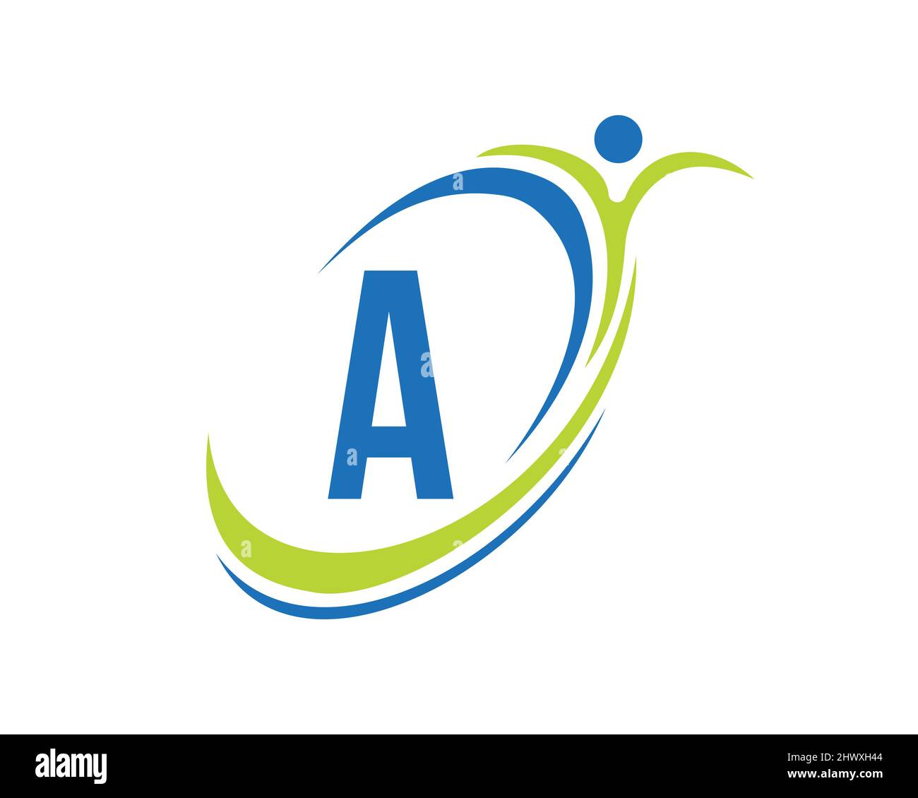 Bio, health icon. Medical logo design with A letter concept. Fitness ...