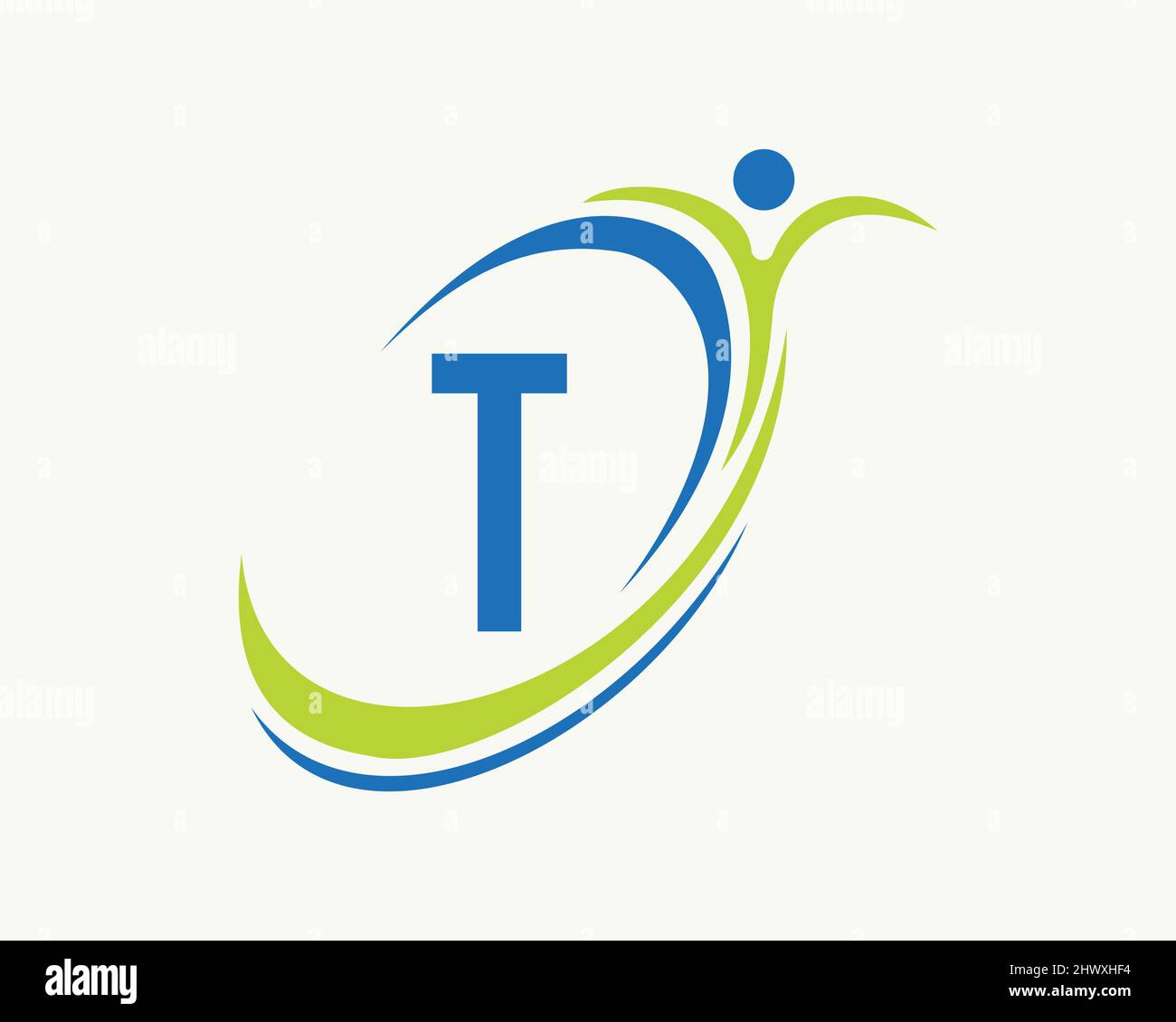Bio, health icon. Medical logo design with T letter concept. Fitness ...