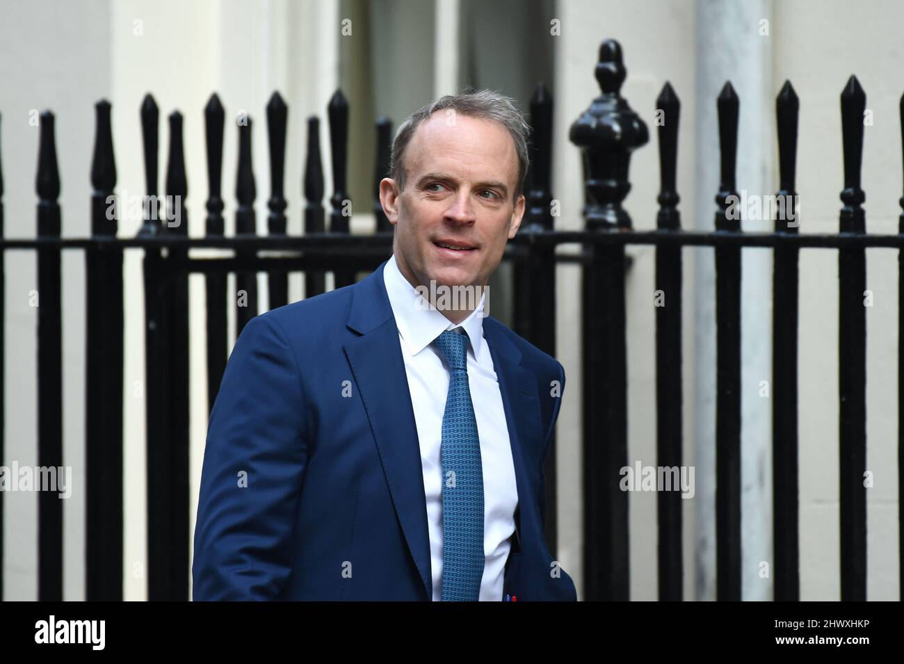 London, UK. 8th Mar, 2022. Dominic Raab Justice Secretary arrives in ...