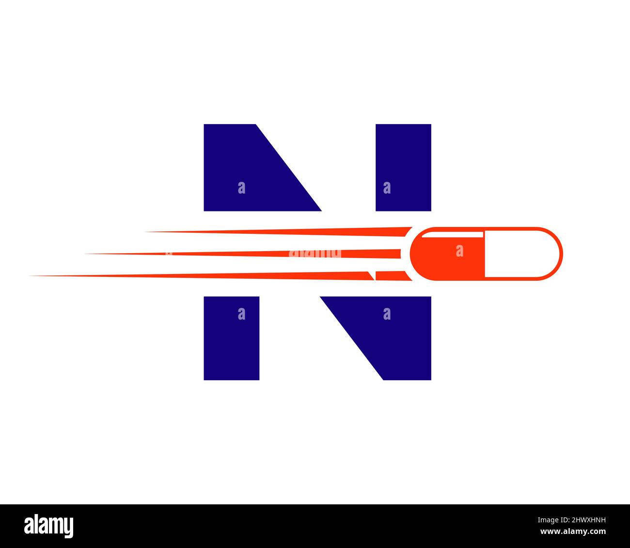 Medicine logo with N letter. N Medicine pill or tablet logo concept ...