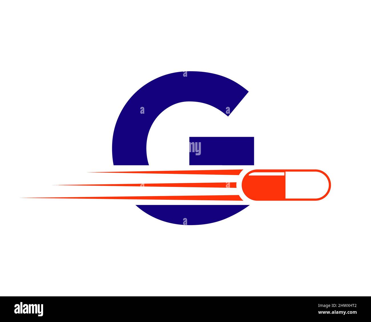 Medicine logo with G letter. G Medicine pill or tablet logo concept ...