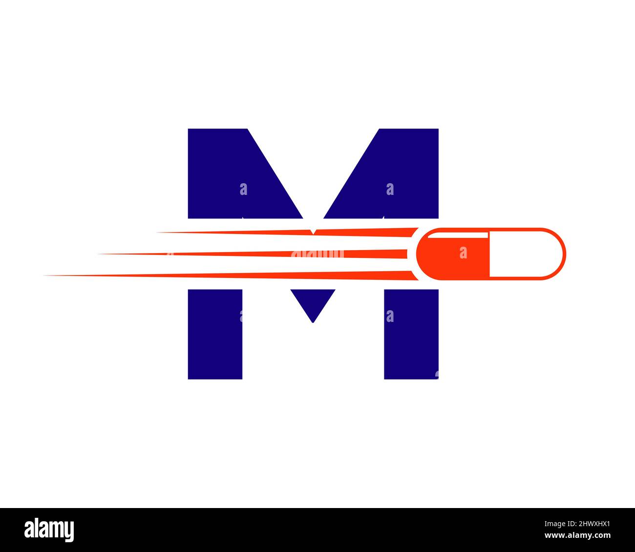 Medicine logo with M letter. M Medicine pill or tablet logo concept ...