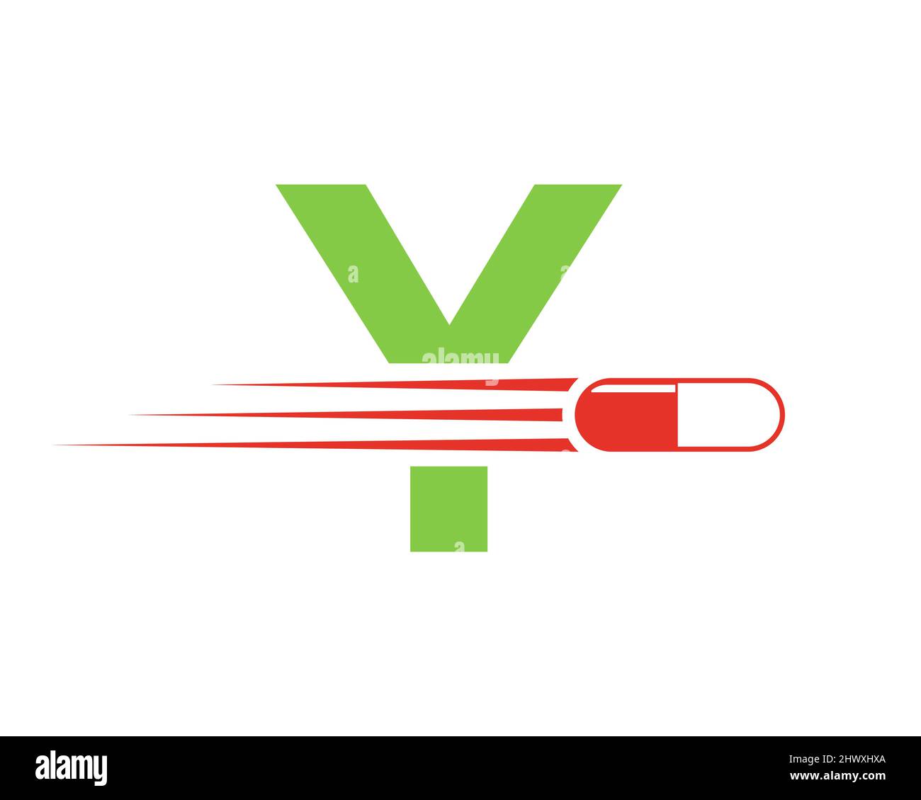 Medicine logo with Y letter. Y Medicine pill or tablet logo concept ...