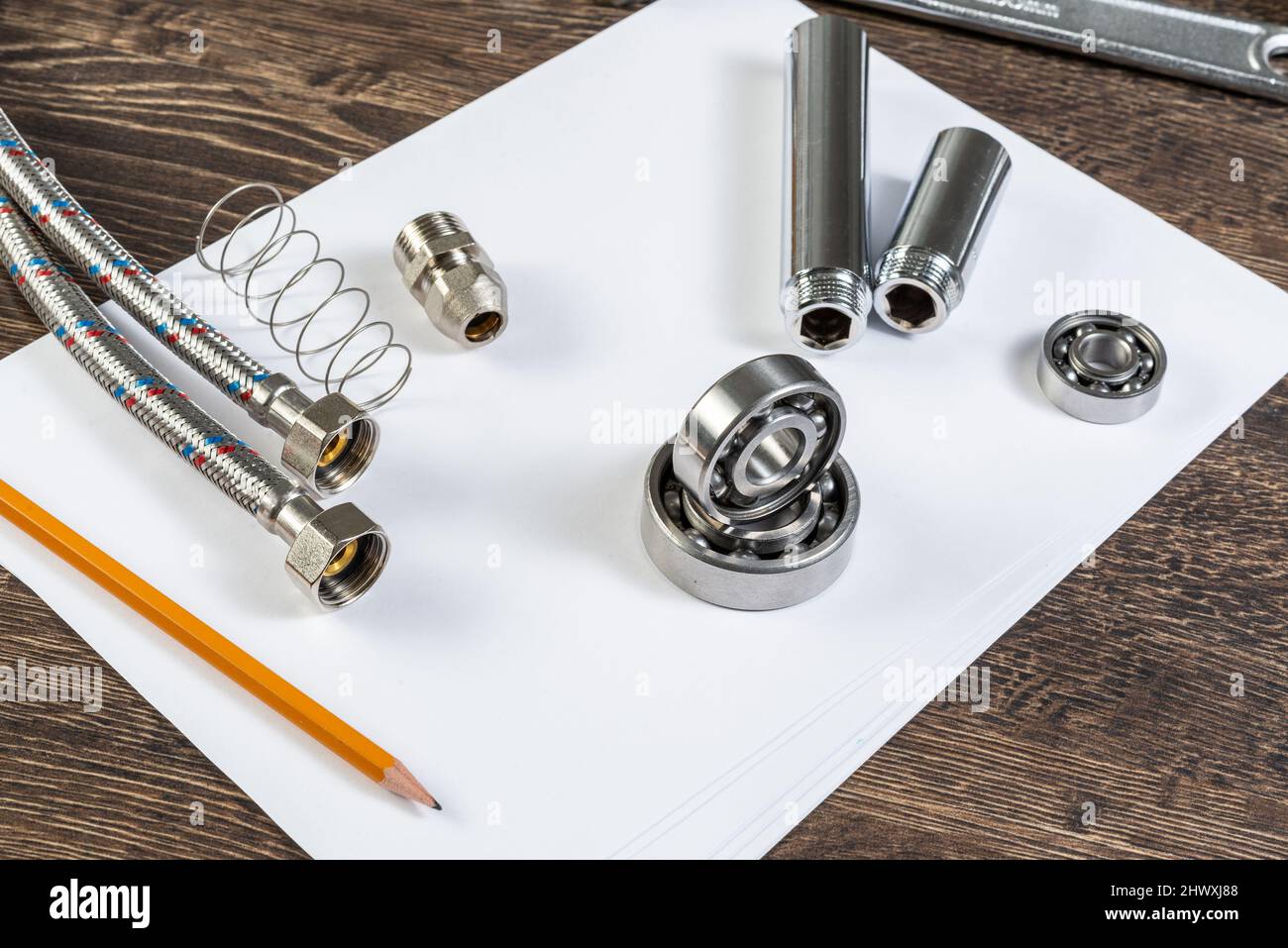 Plumbing pipeline and ball bearings Stock Photo - Alamy