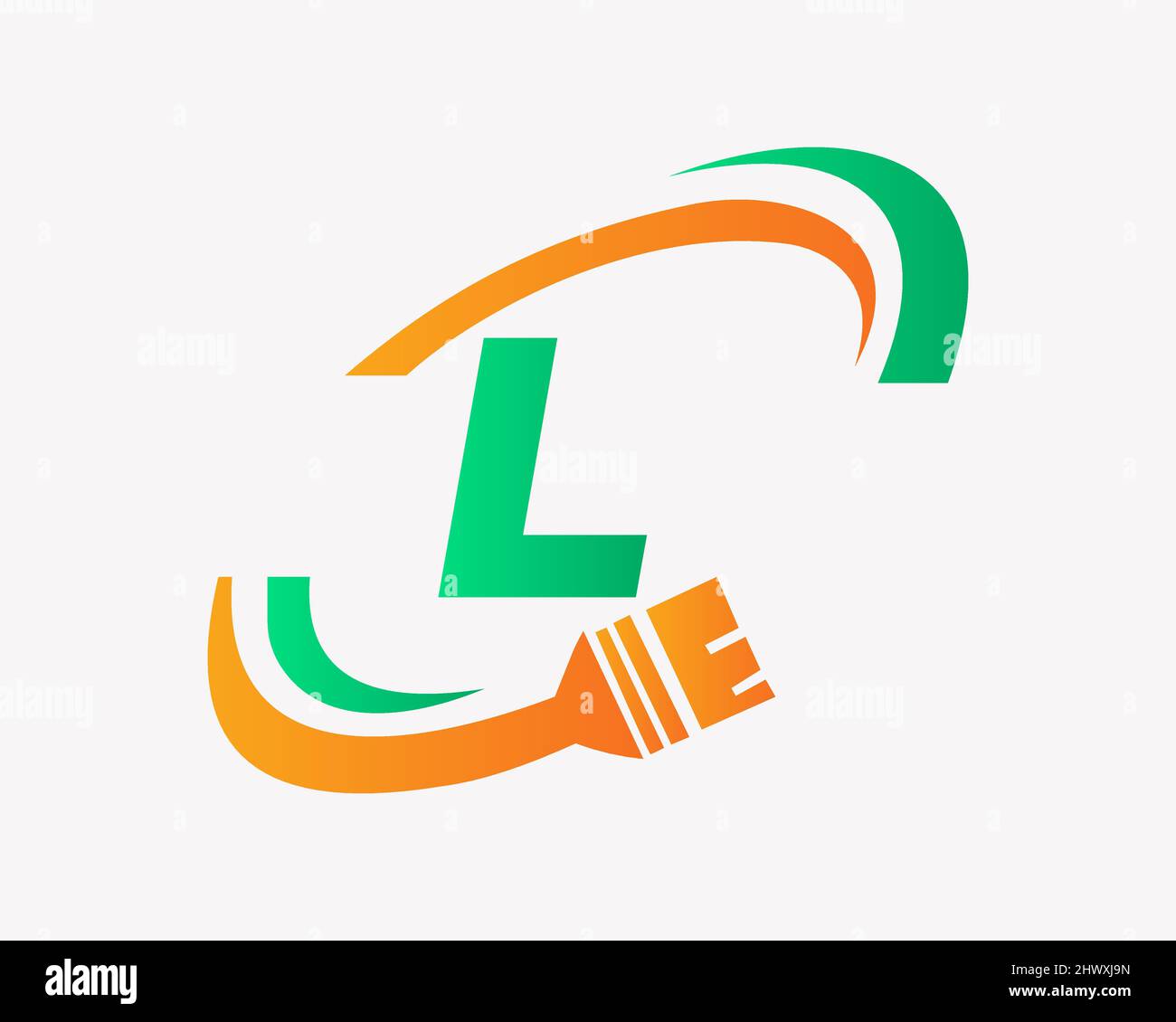 Paint logo with L letter concept. L letter House Painting Logo Design ...