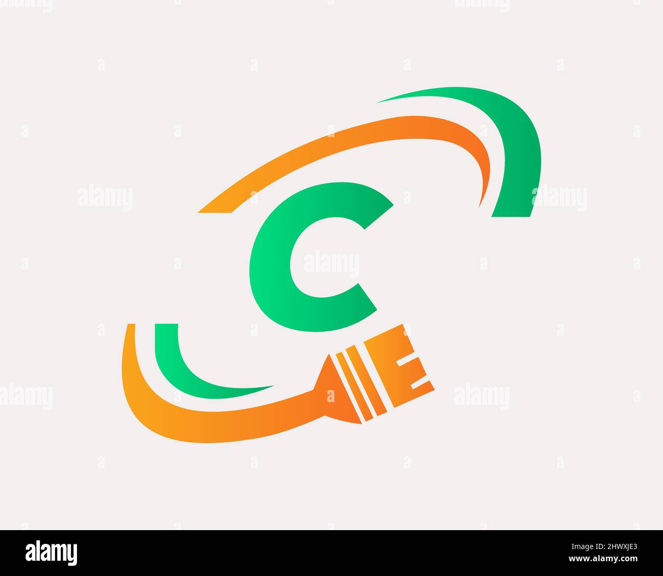 Paint logo with C letter concept. C letter House Painting Logo Design ...