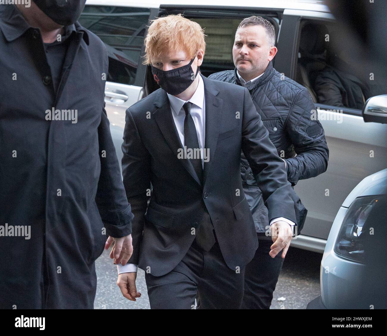 Ed Sheeran outside the Rolls Building, High Court in central London ...