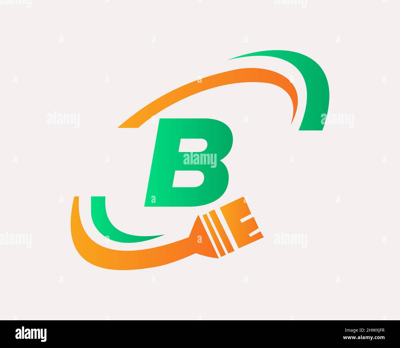 Paint logo with B letter concept. B letter House Painting Logo Design ...