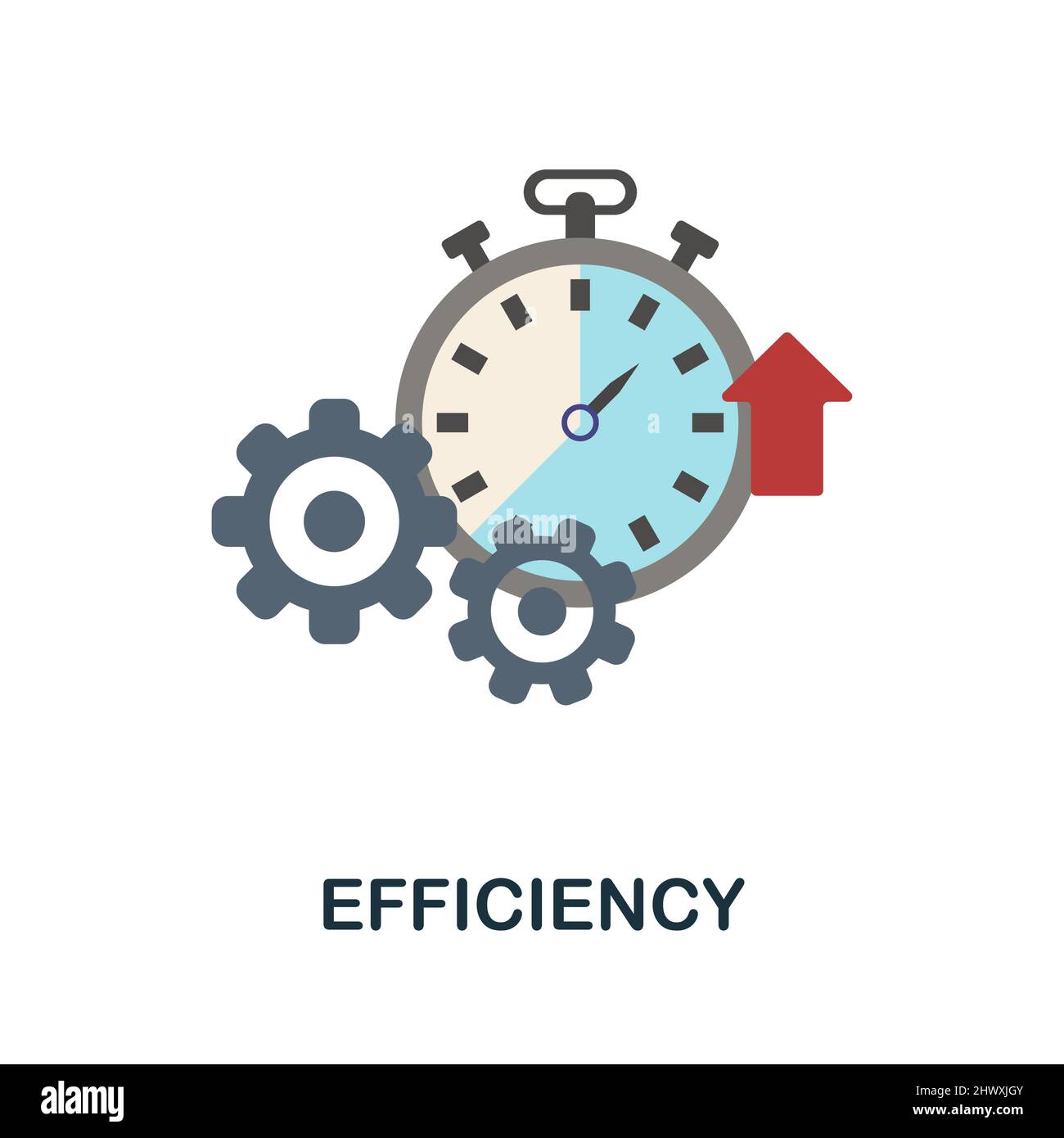 Efficiency flat icon. Colored element sign from company value ...