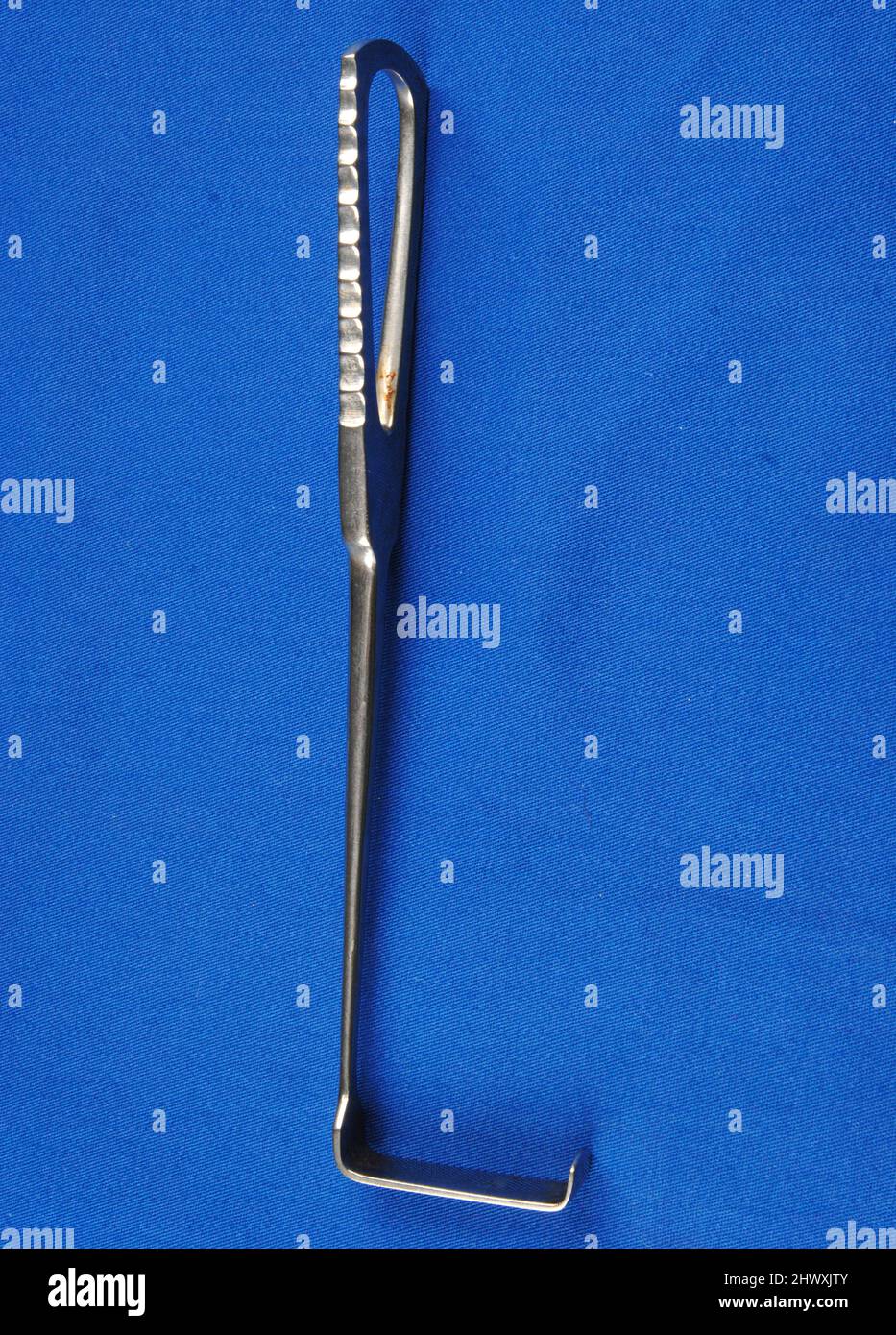 A medium Lagenbeck retractor. This handheld retractor is used to ...