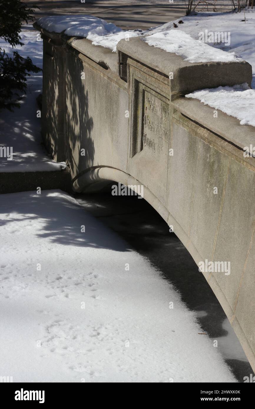 Old Gothic medieval stone bridge crossing a river Stock Photo - Alamy