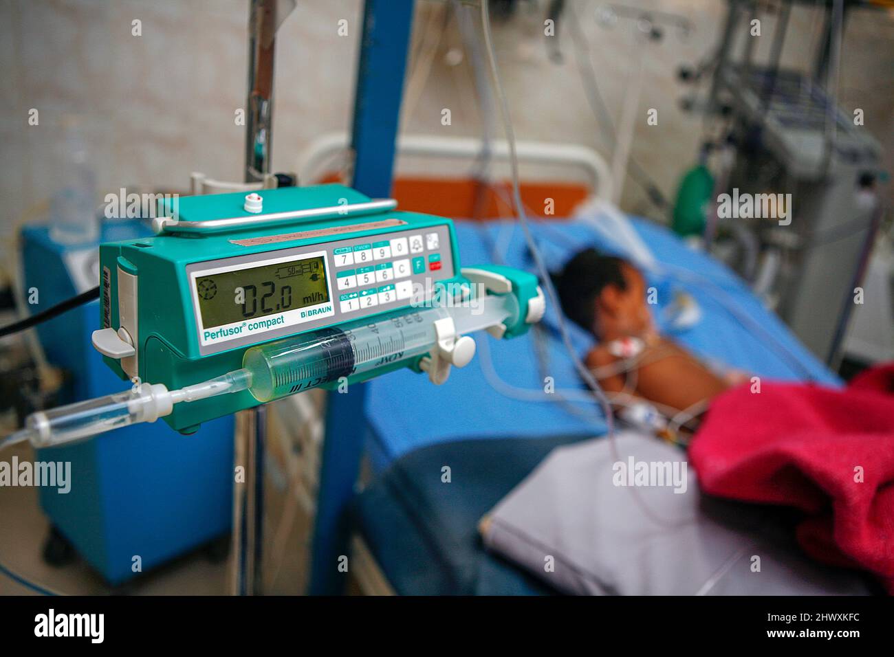 Close up of a Perfusor Compact. A perfusor is used to automatically ...