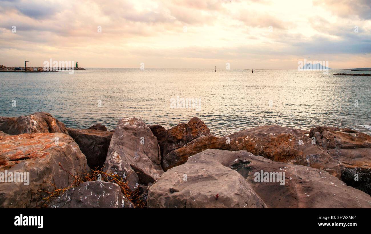 Landscape with storm clouds on the lake of Bornos de Cadiz Stock Photo ...