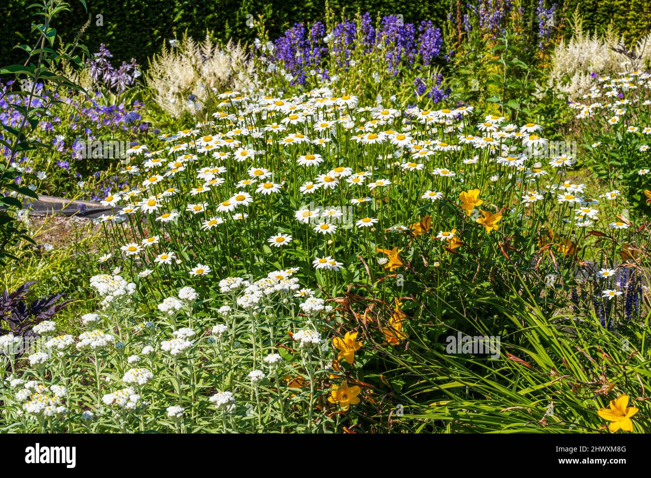 Herbaceous border in Hercules Garden in the grounds of Blair Castle ...