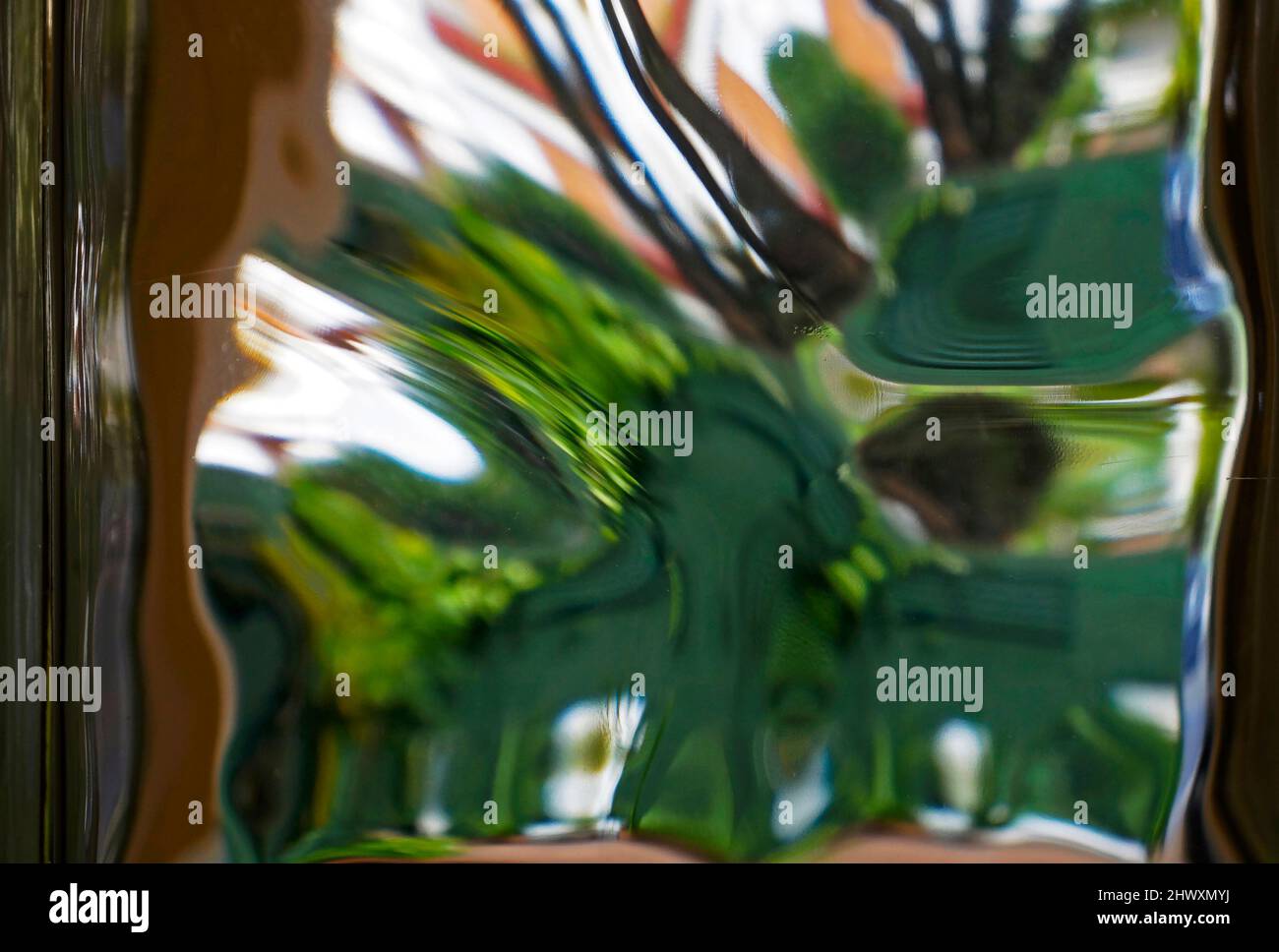 Glass background with distorted landscape, Sao Paulo, Brazil Stock ...