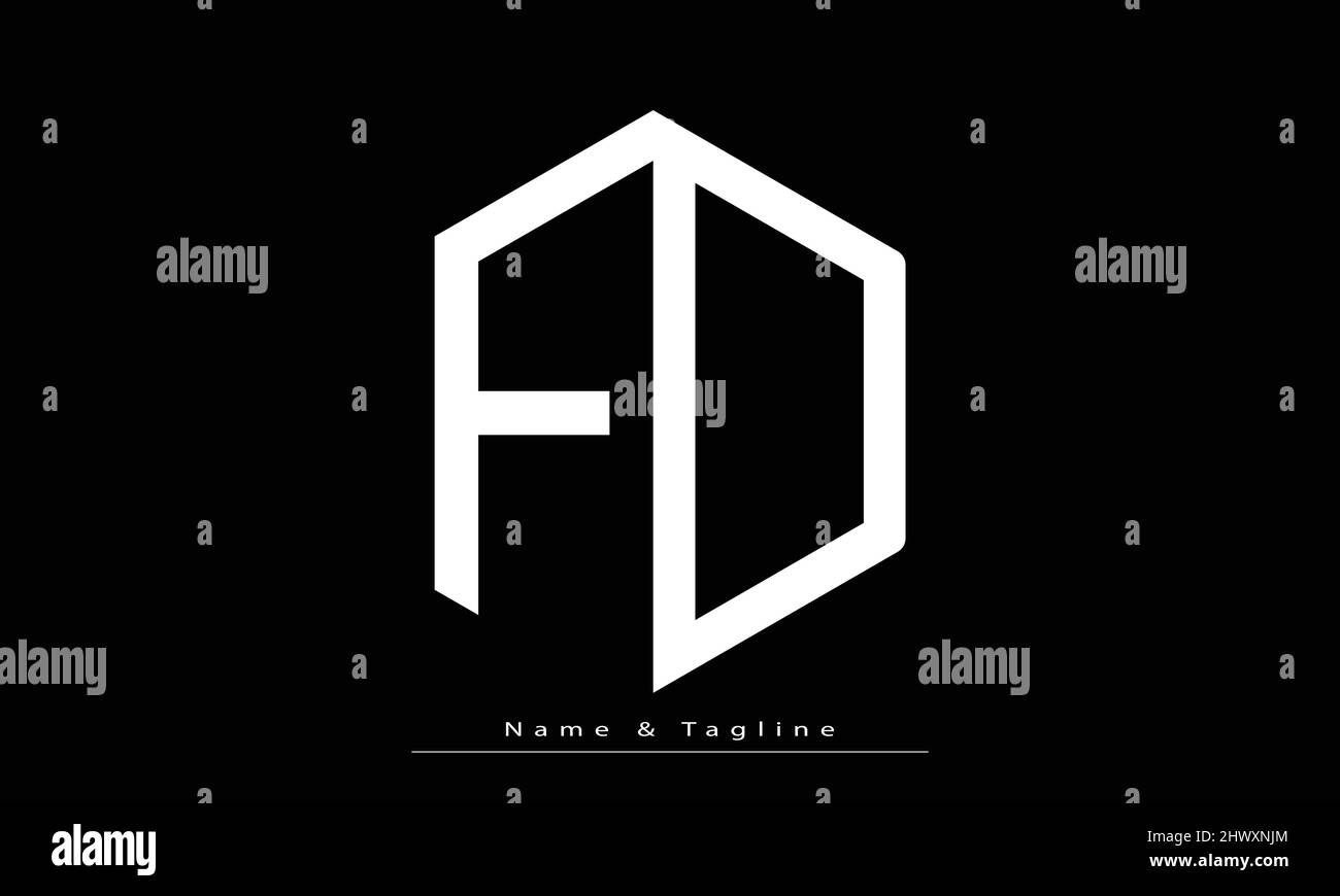 Letter fd logo Black and White Stock Photos & Images - Alamy