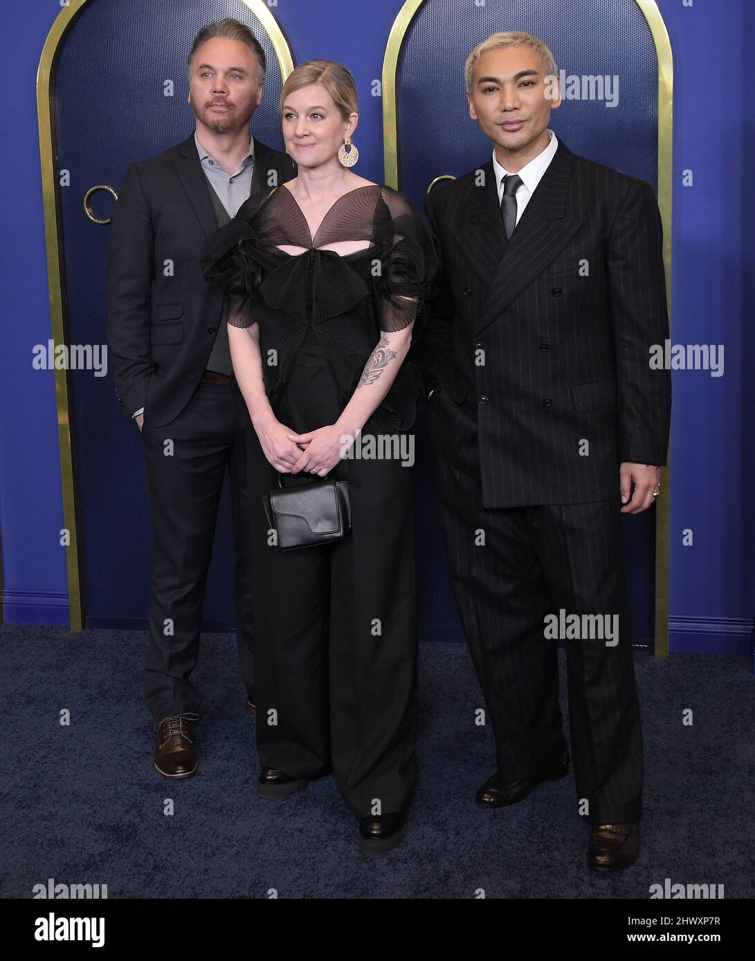 Los Angeles, USA, March 7, 2022. (L-R) Goran Lundstrom, Anna Carin Lock ...